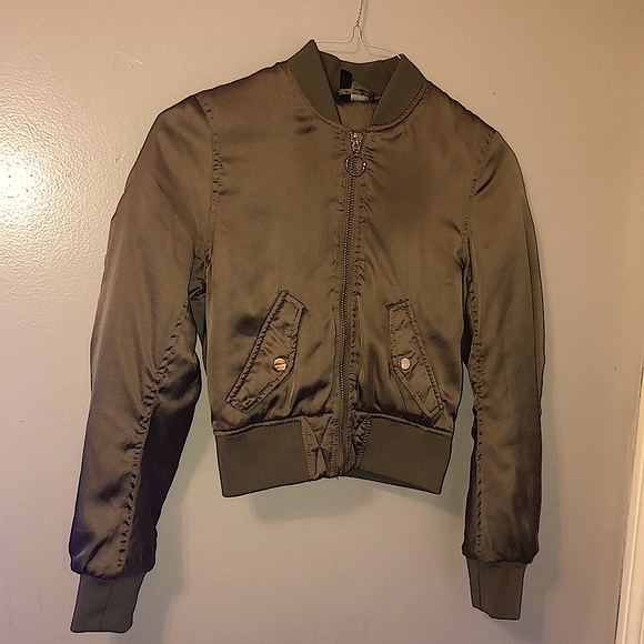 Divided | Jackets & Coats | Green Divided Cropped Bomber Jacket | Poshmark